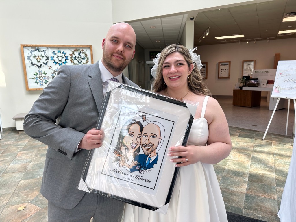 Caricaturing for Melissa and Kurtis at the Butterfly Conservatory ...