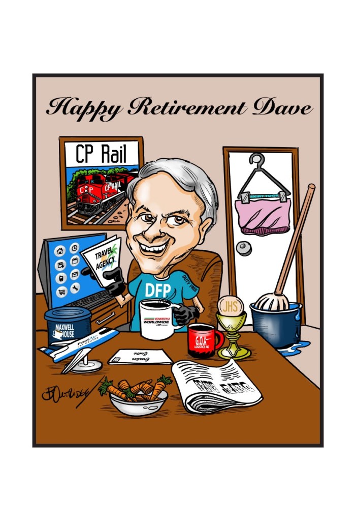Gift Caricature Big Hit with Retiring Father - Bruce Outridge Productions